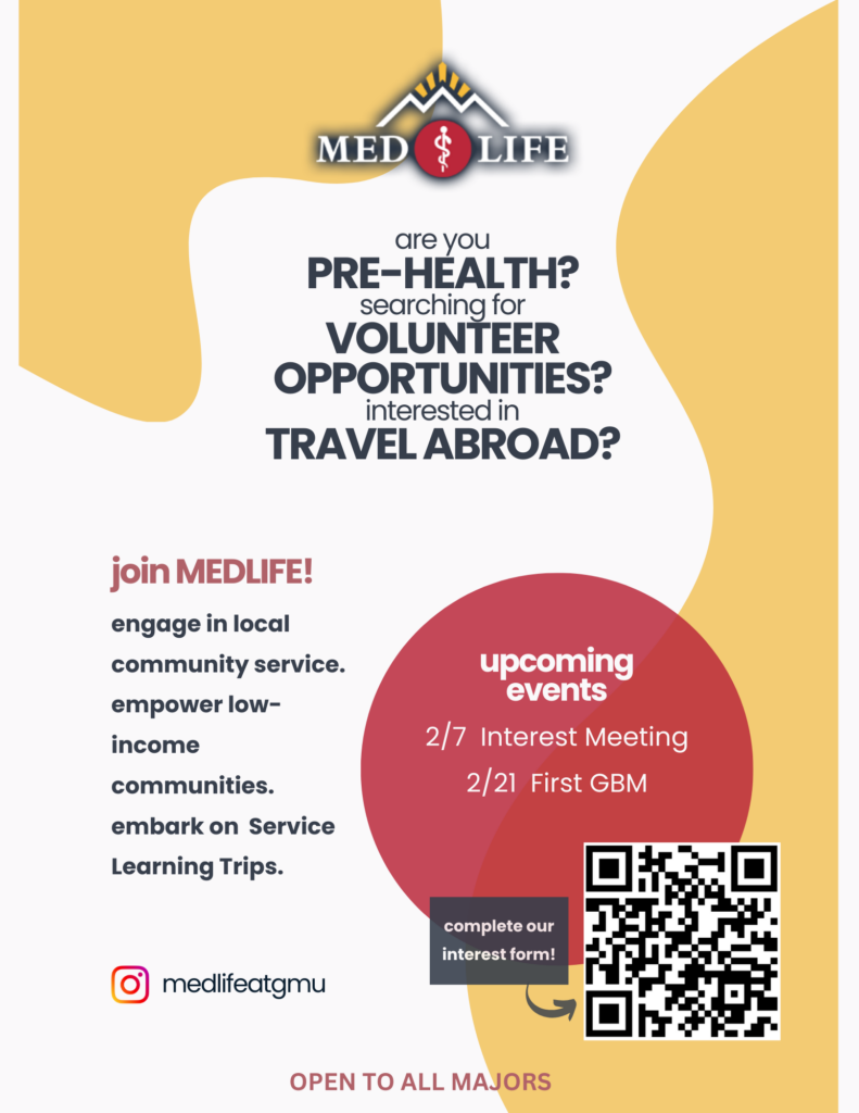 MEDLIFE at GMU Flyer – Health Professions Advising